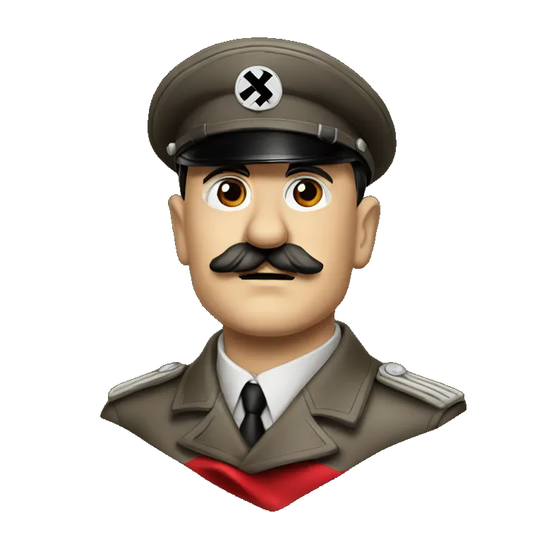 adolf Hitler proudly holding red flag with swastika on it emoji | AI ...